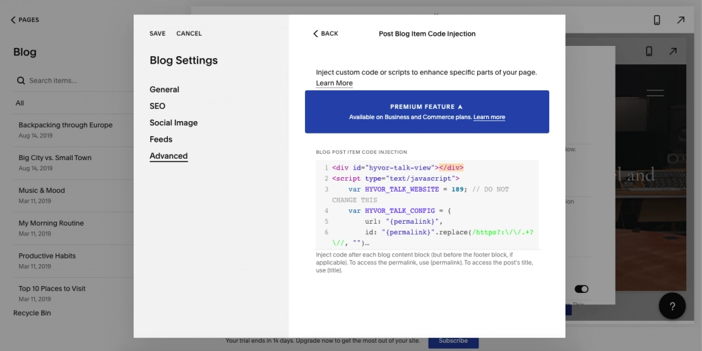 How to Add Comments to Squarespace with Hyvor Talk